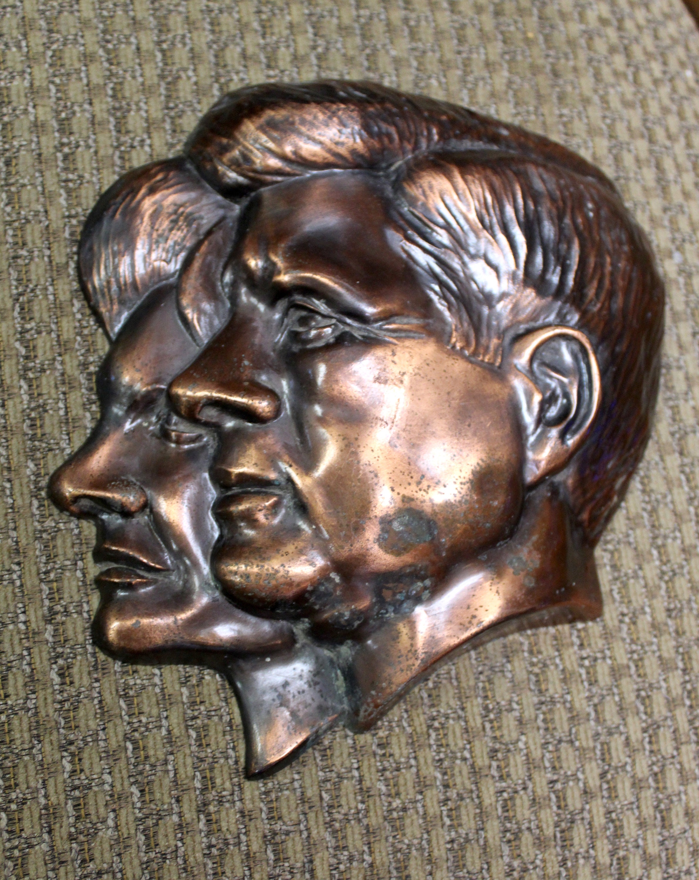 JFK Bronze Jackie & John Kennedy Heads President John - Etsy Canada