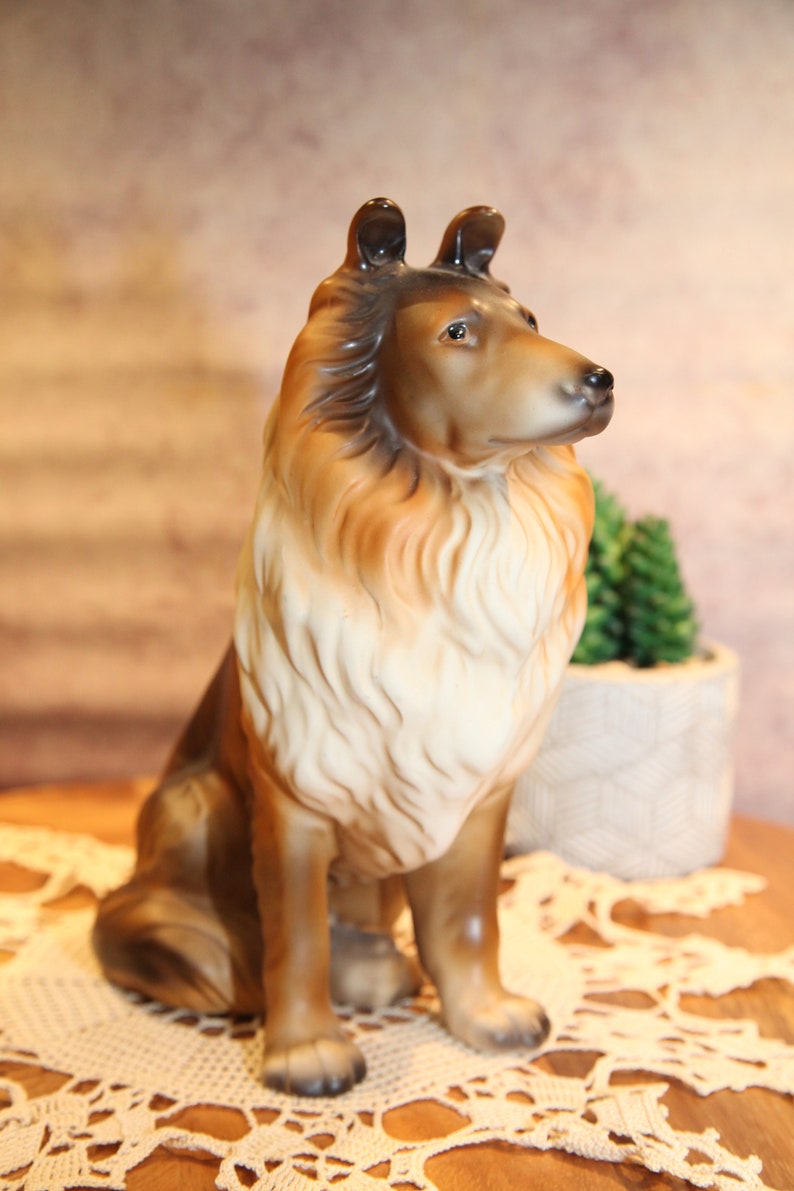 Vintage NORCREST Porcelain Bisque Collie Border Collie | Etsy