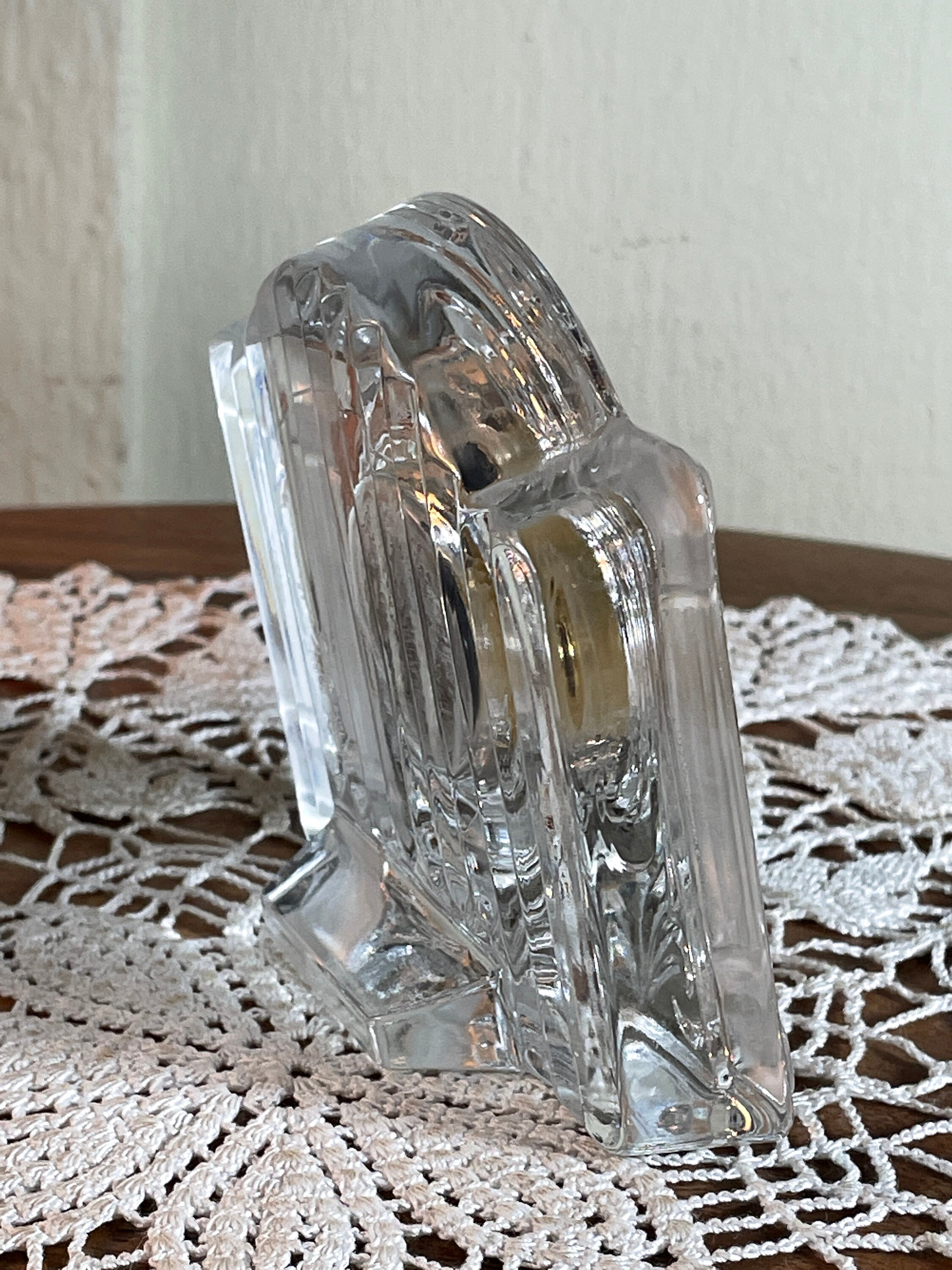 Vintage Mikasa Crystal Clock Quartz Accent Clockdresser - Etsy