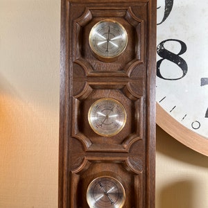 Vintage, Wall Hanging, Springfield, 3 Gauge, Weather Station, Barometer ...