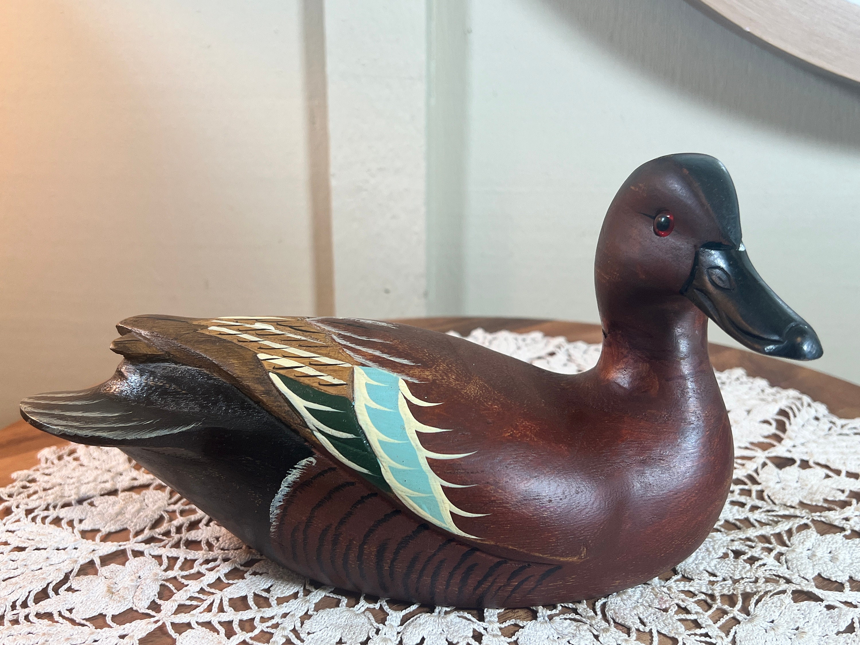 Vintage Two Hand-crafted Wood Duck Decoys Rustic Folk Art, 55% OFF