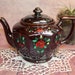 Vintage Brown Glaze Redware Ceramic Red Rose Tea Pot, 8.5", 1950's B86 ...