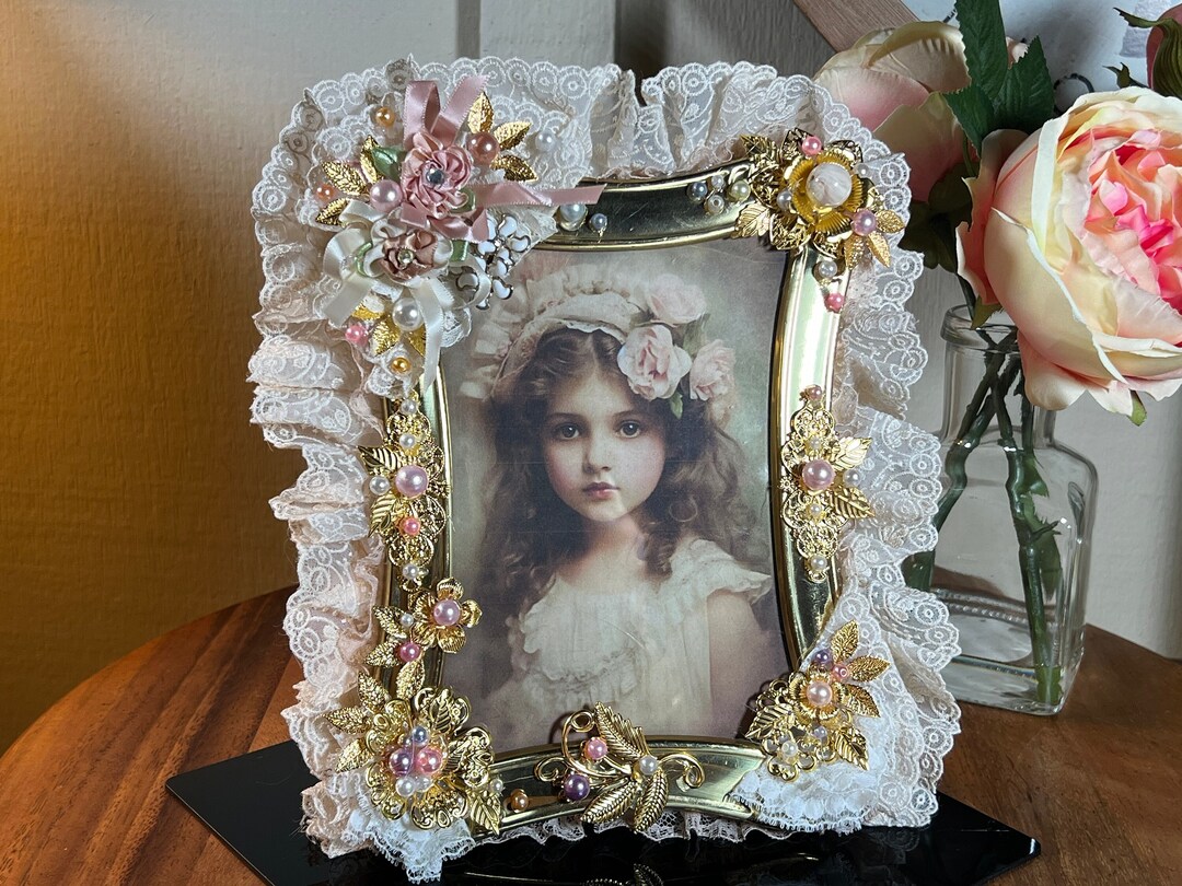Ornate, Rectangle, Gold, Victorian, Picture Frame, Young Girl, Photo, 9 ...