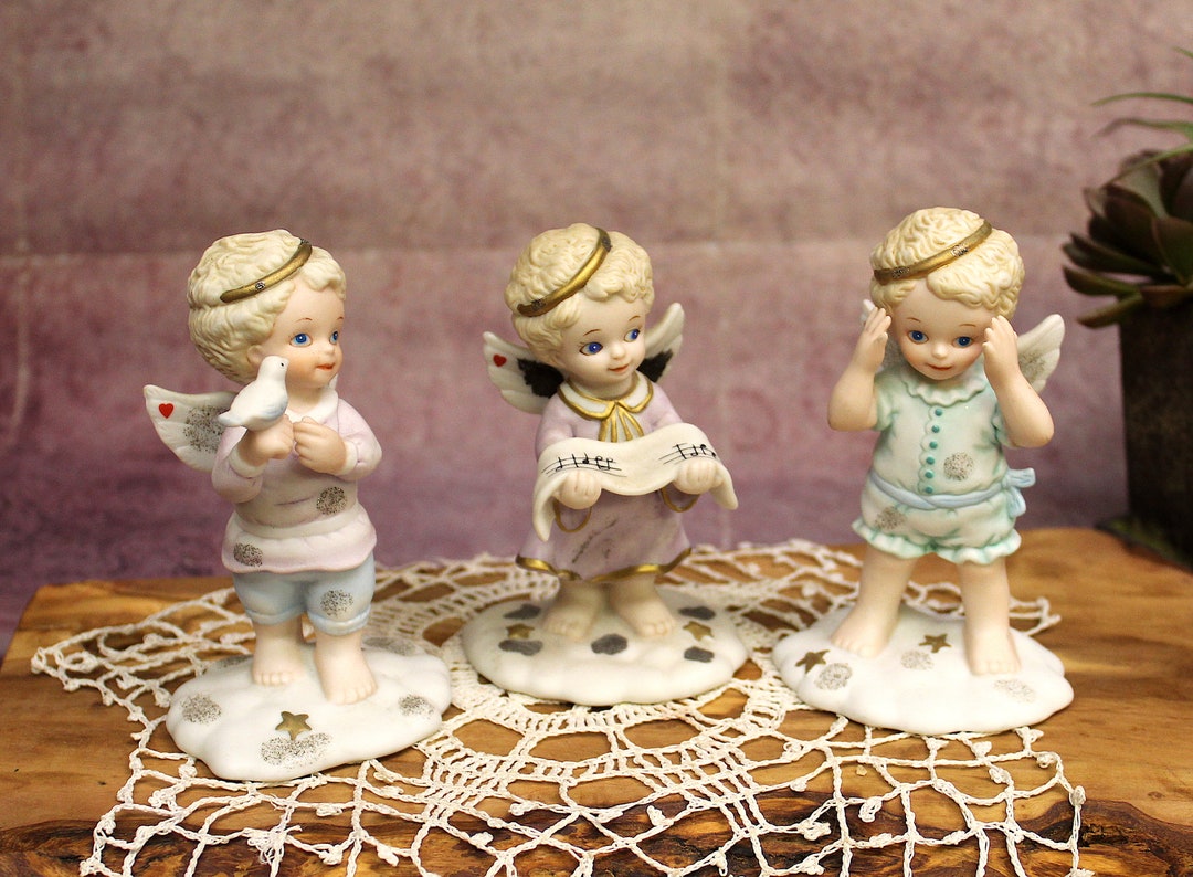Vintage Angel Collection 3 Piece Angel Set by Katharine Stevenson 4 ...
