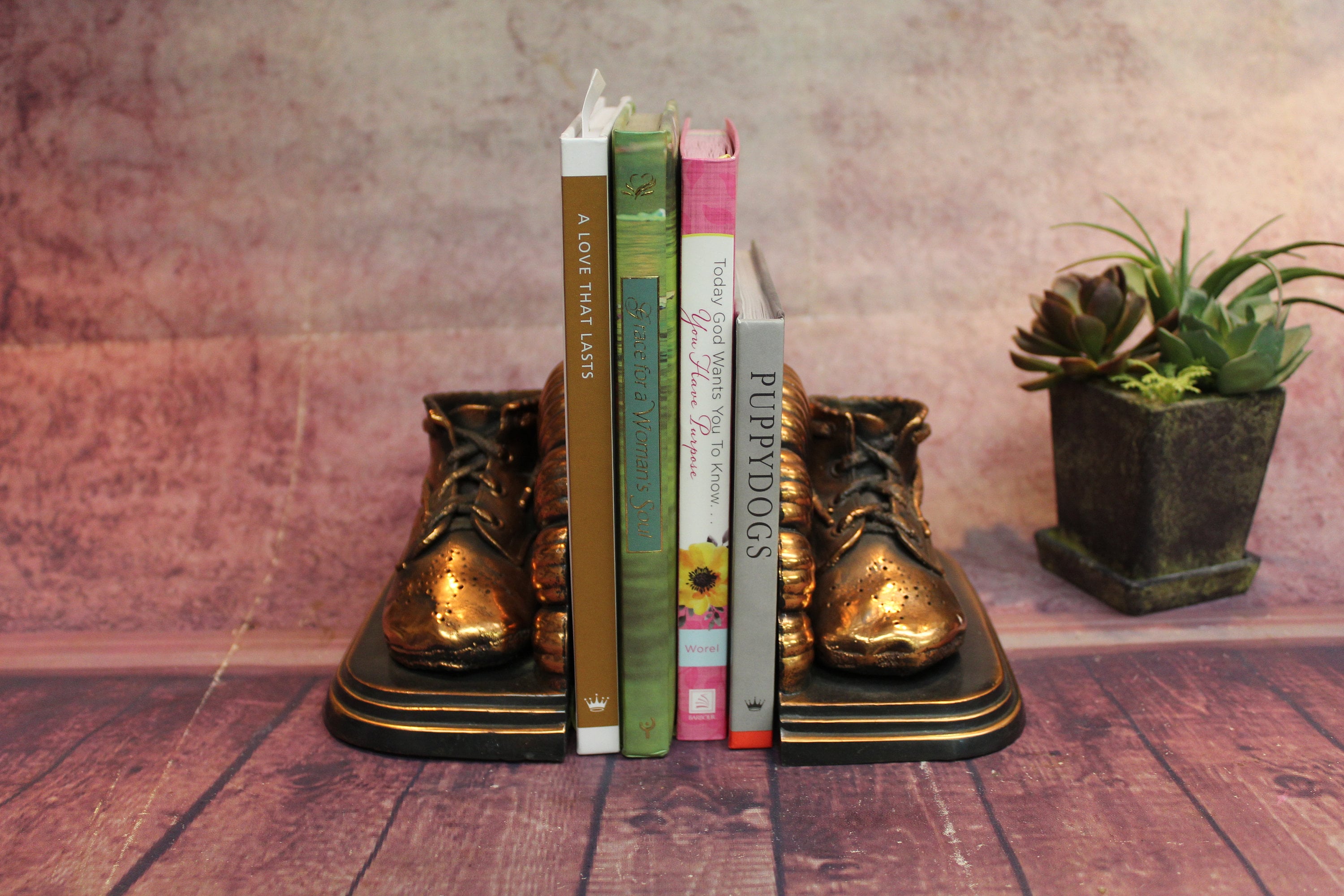 Antique Baby Shoe Bronze Bookends 6 1940's | Etsy