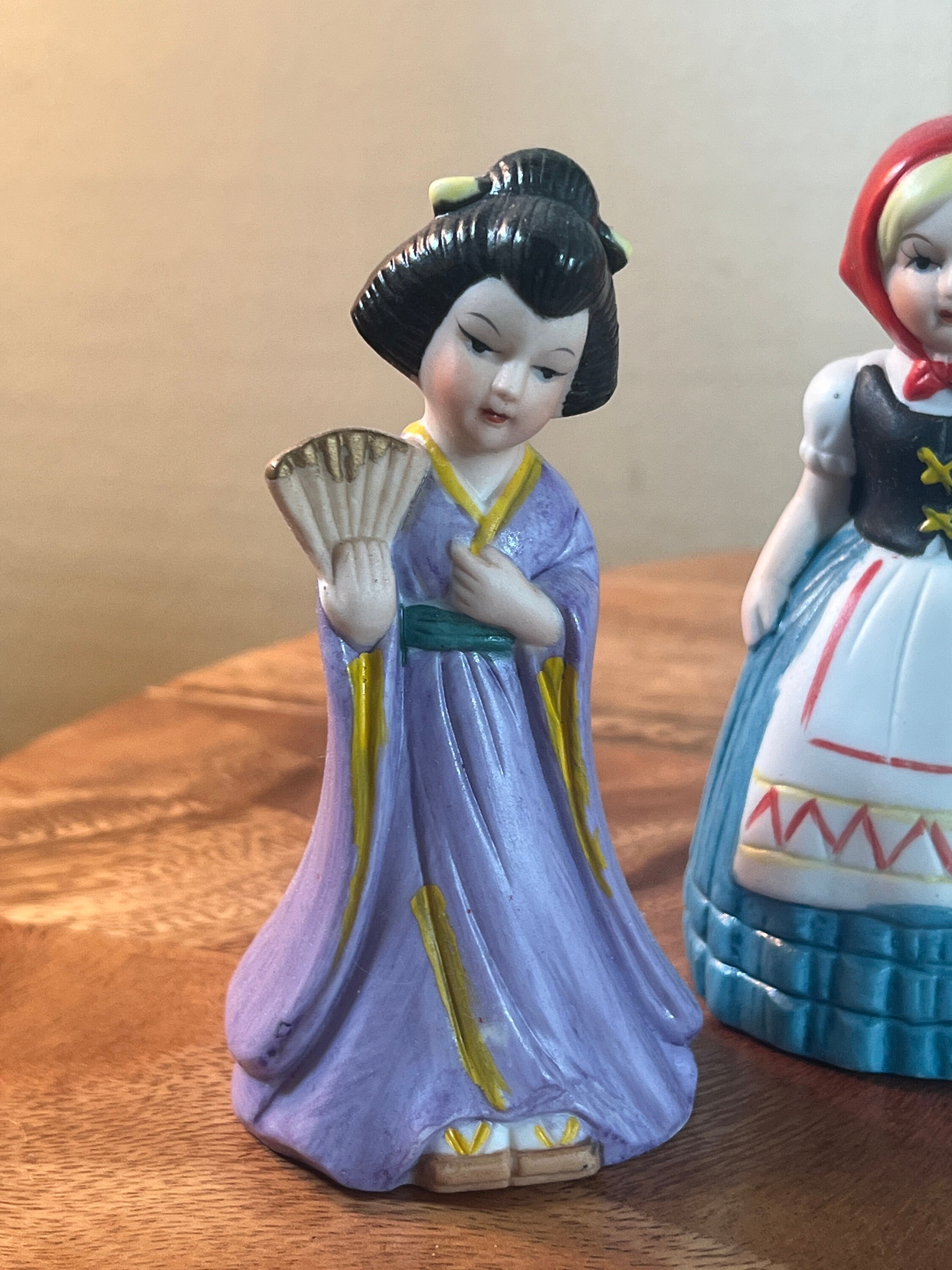 Vintage Porcelain Girls of the World Bells 5 Piece Set - Etsy