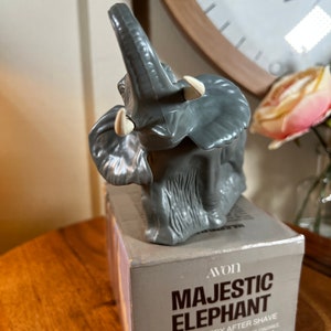 Vintage, Avon, Majestic Elephant, Decanter, Wild Country, Aftershave, 5 ...