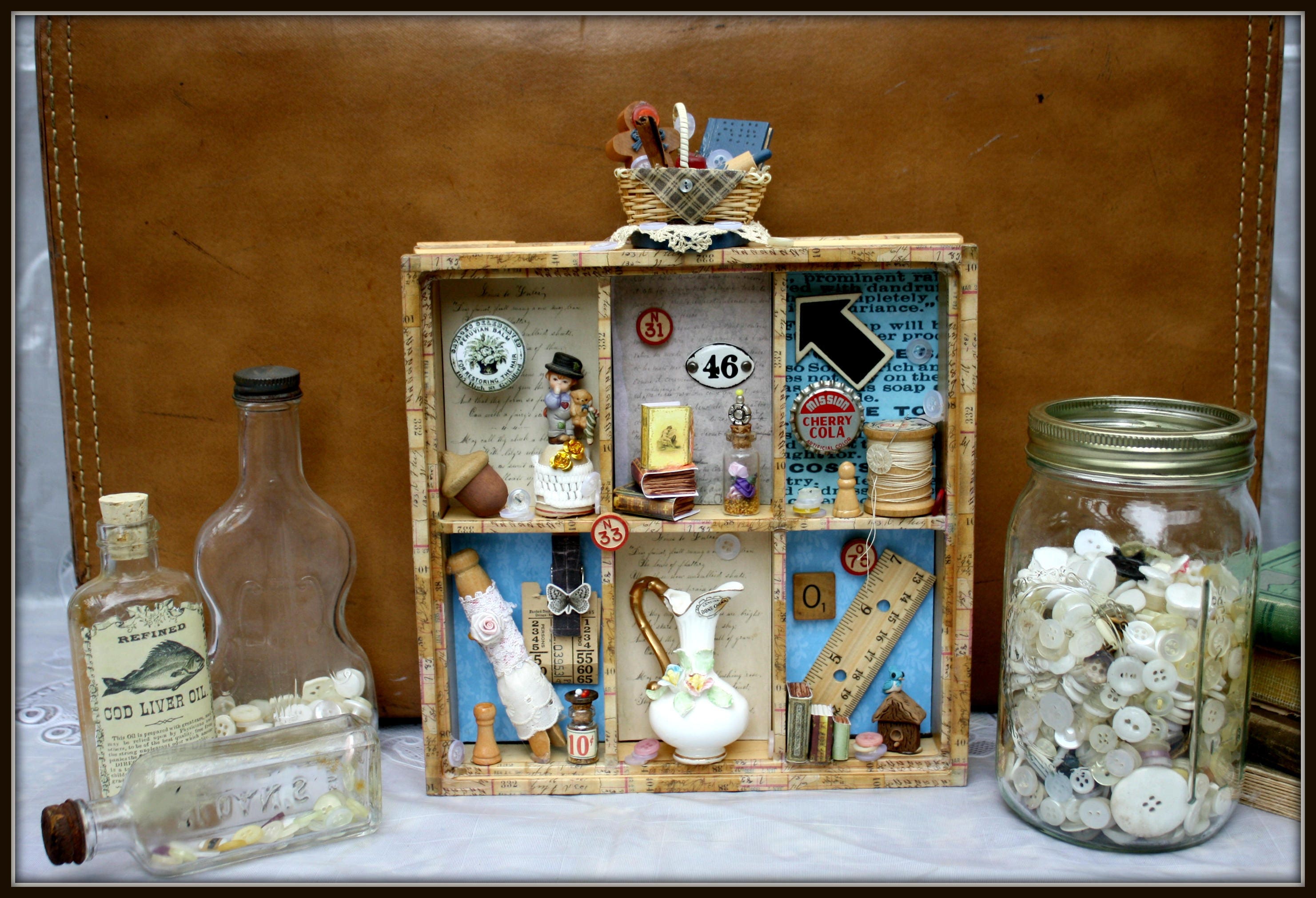 Configuration Box Shadow Box Curio Box Vintage Box - Etsy Canada