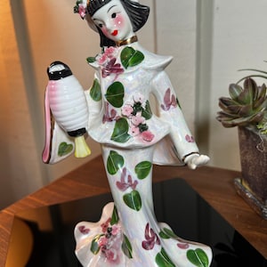 Vintage, Geo Z. Lefton, East Asian Dancer With Lantern, Signed ...