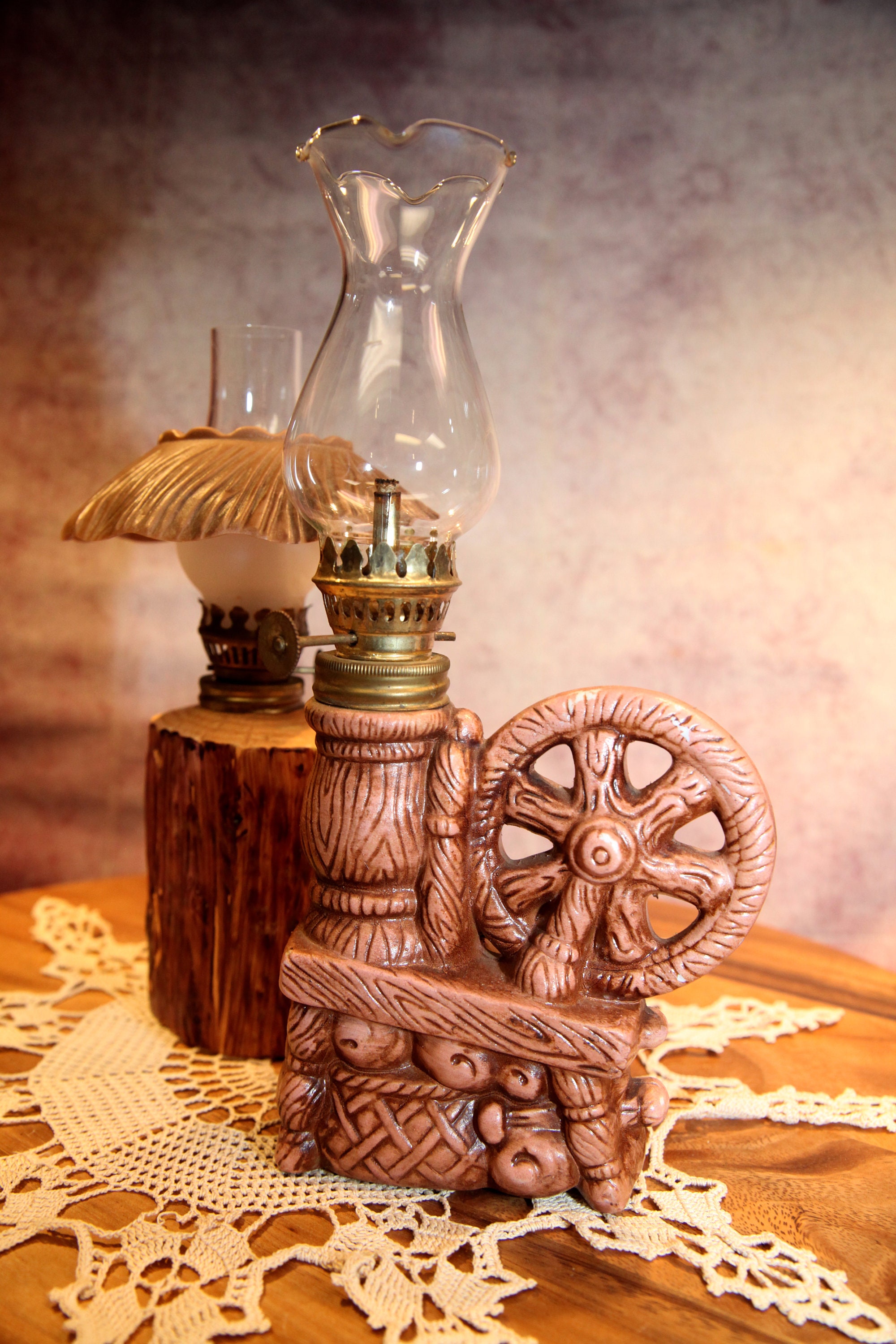 Vintage Pair Tennessee Miniature Sleeping Hunter Spinning - Etsy