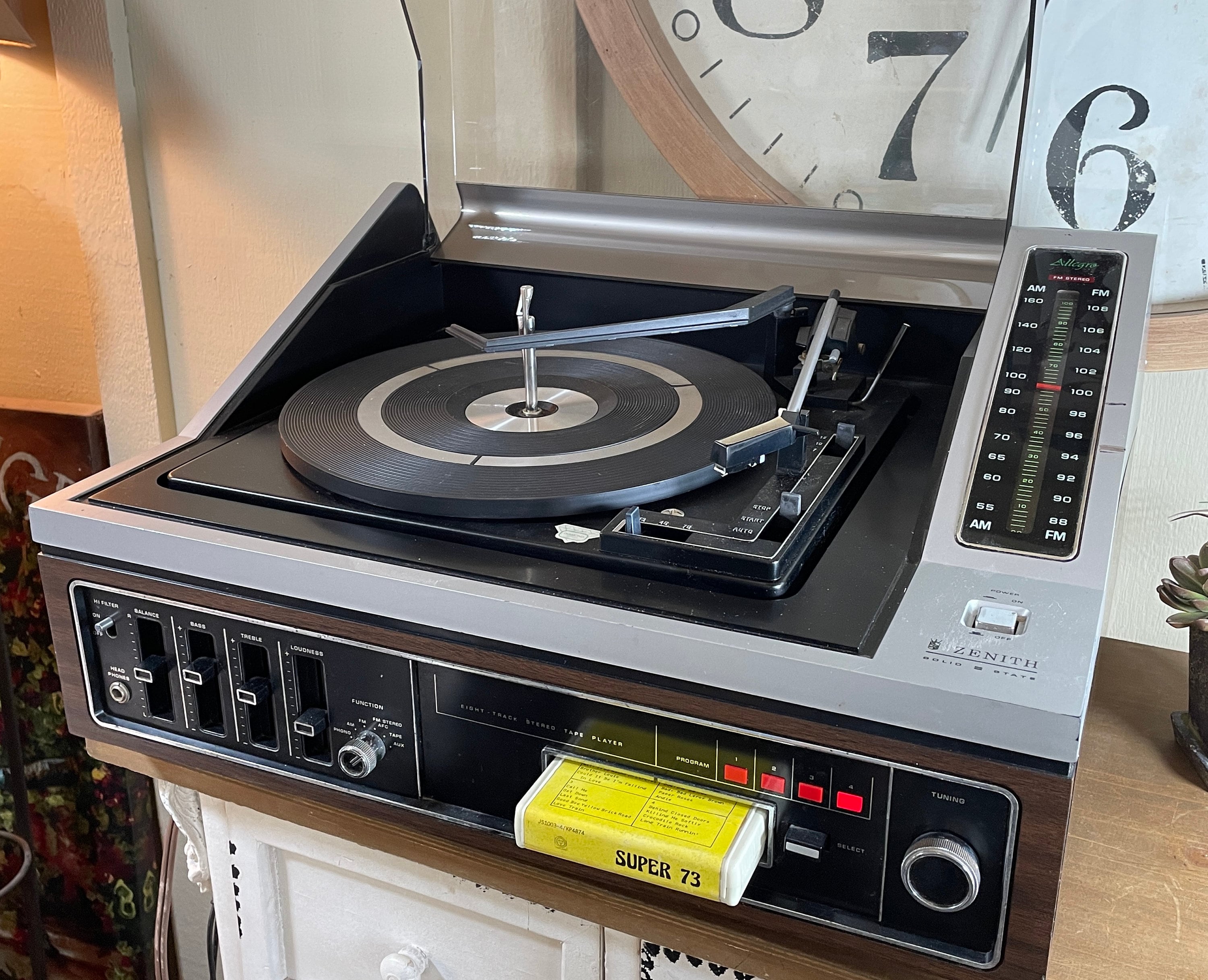 Vintage Zenith Wedge Stereo System 8 Track Turntable AM FM - Etsy