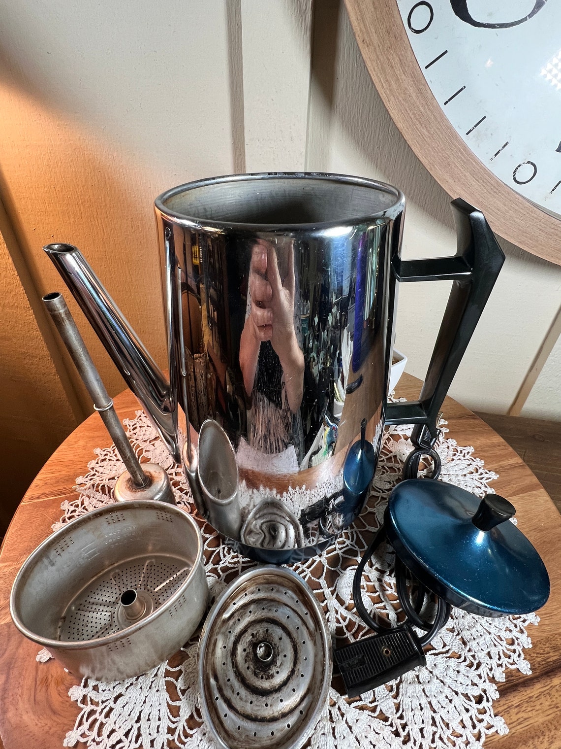 Vintage Mirro - Matic Electric Percolator Coffee Pot, 10 Cup, Steel ...