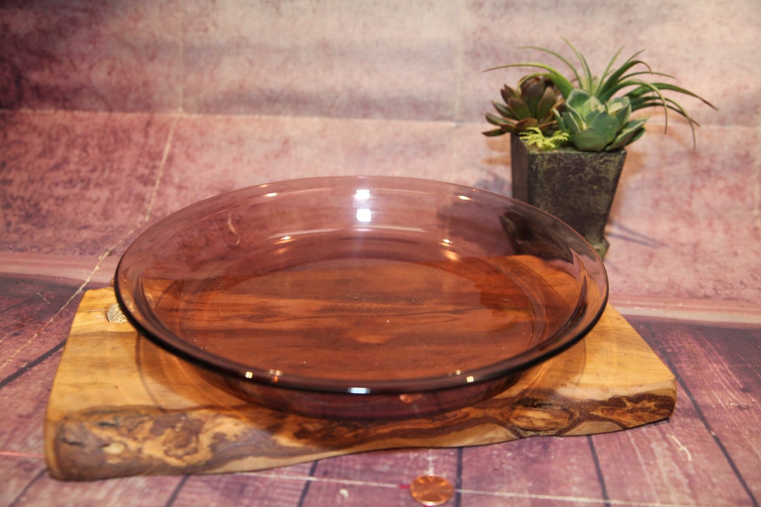 Vintage PYREX Cranberry Glass 10 » Assiette à tarte #209 Cuisson Plat ...