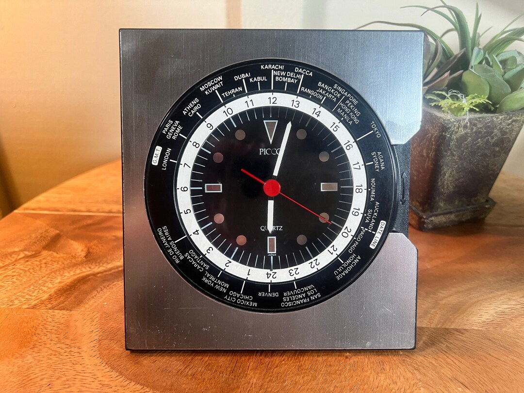 Picco, Quartz, World Time Clock, PQZ101S, Japan, LR1, Vintage, Working ...