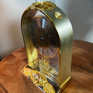 Vintage, Danbury Company, Pendulum Desk Clock, Brass, Quartz. Mantle ...