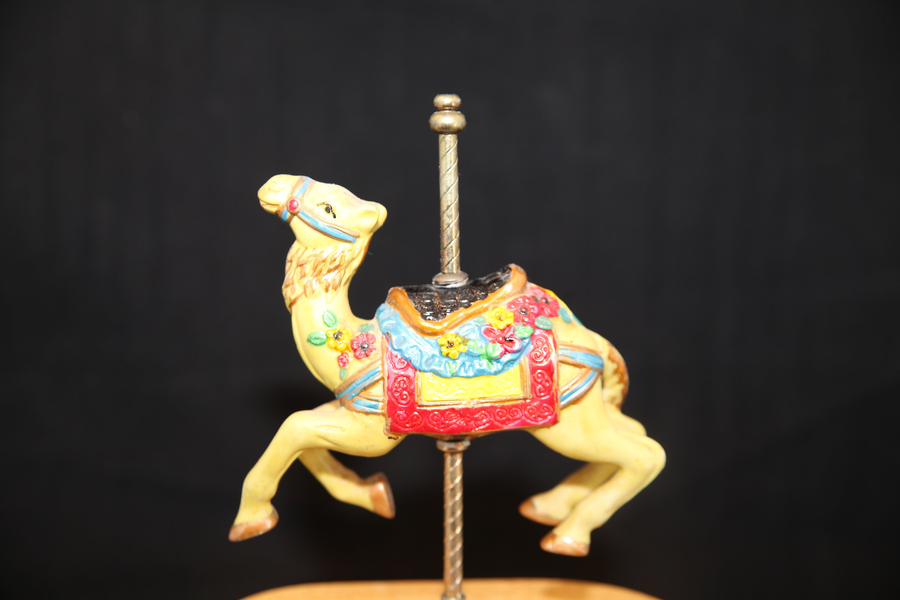 Vintage Porcelain Musical Carousel Camel Carousel Horse Wood | Etsy