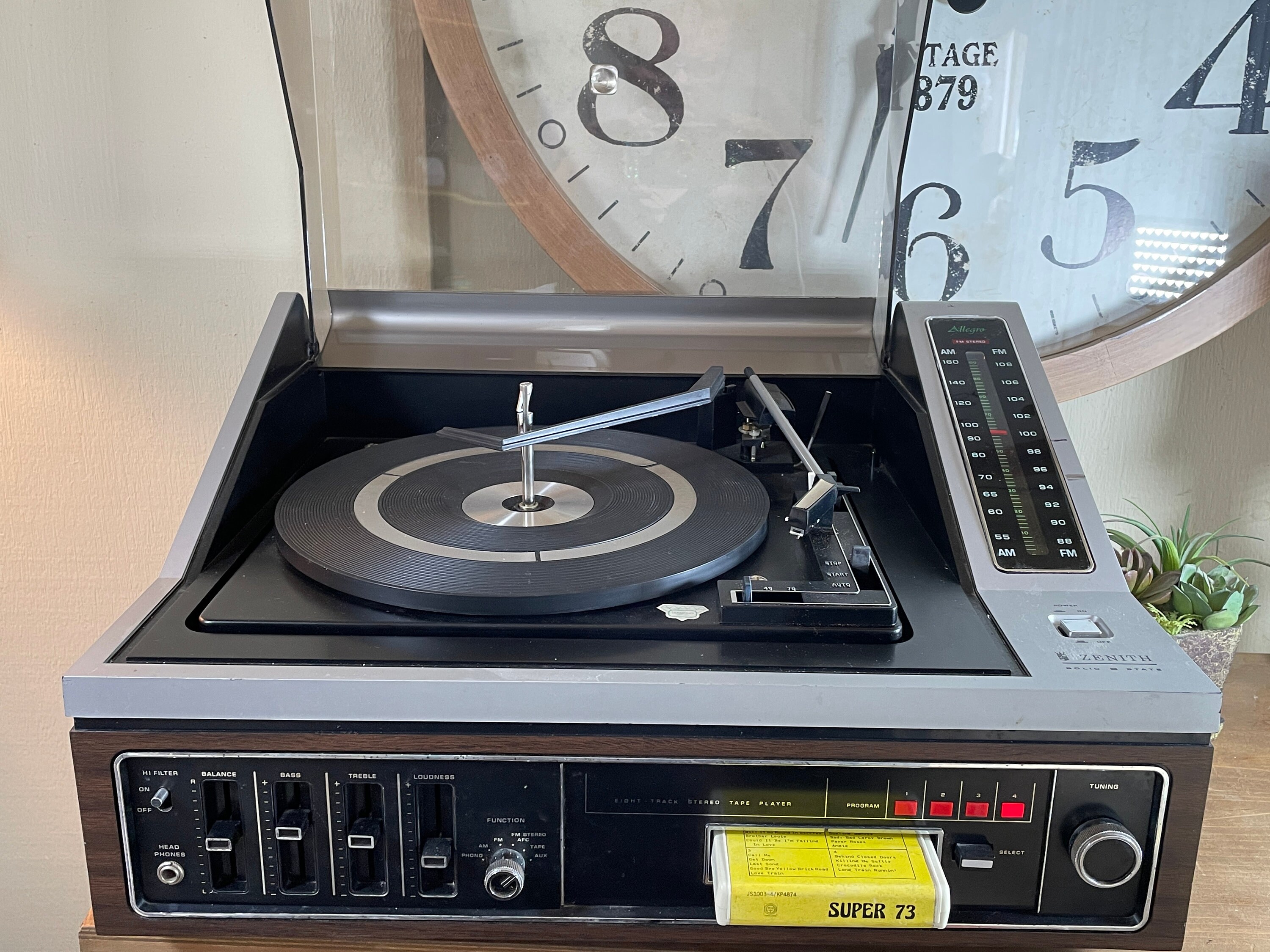 Vintage Zenith Wedge Stereo System 8 Track Turntable AM FM - Etsy