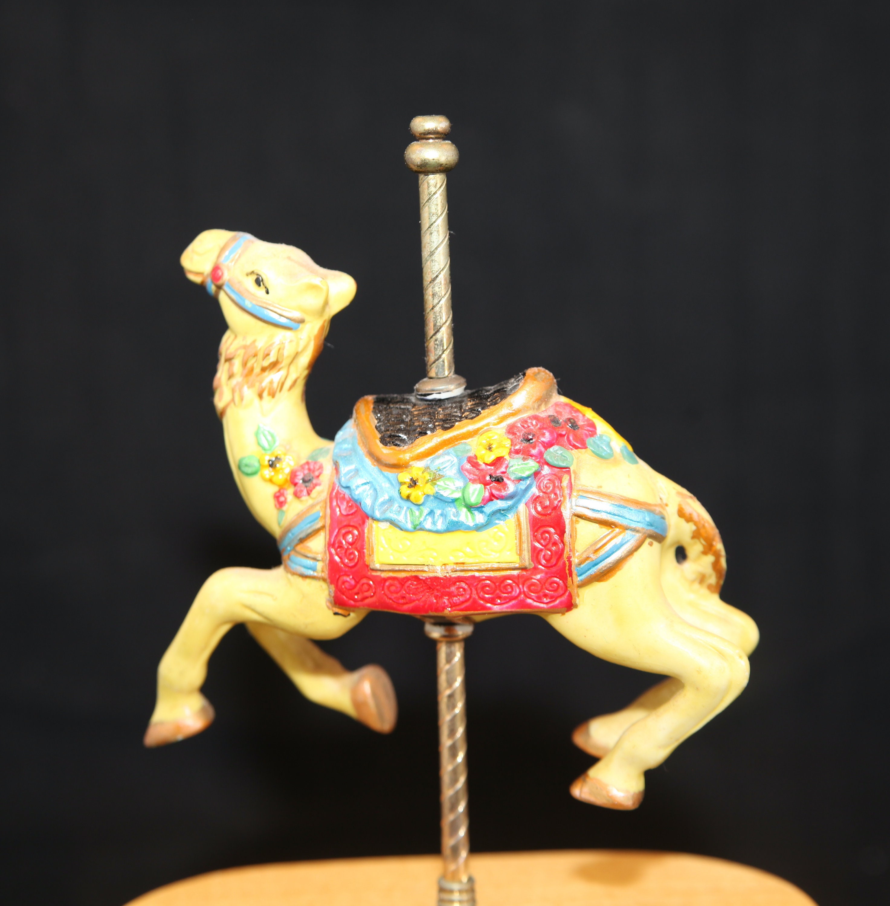 Vintage Porcelain Musical Carousel Camel Carousel Horse Wood - Etsy