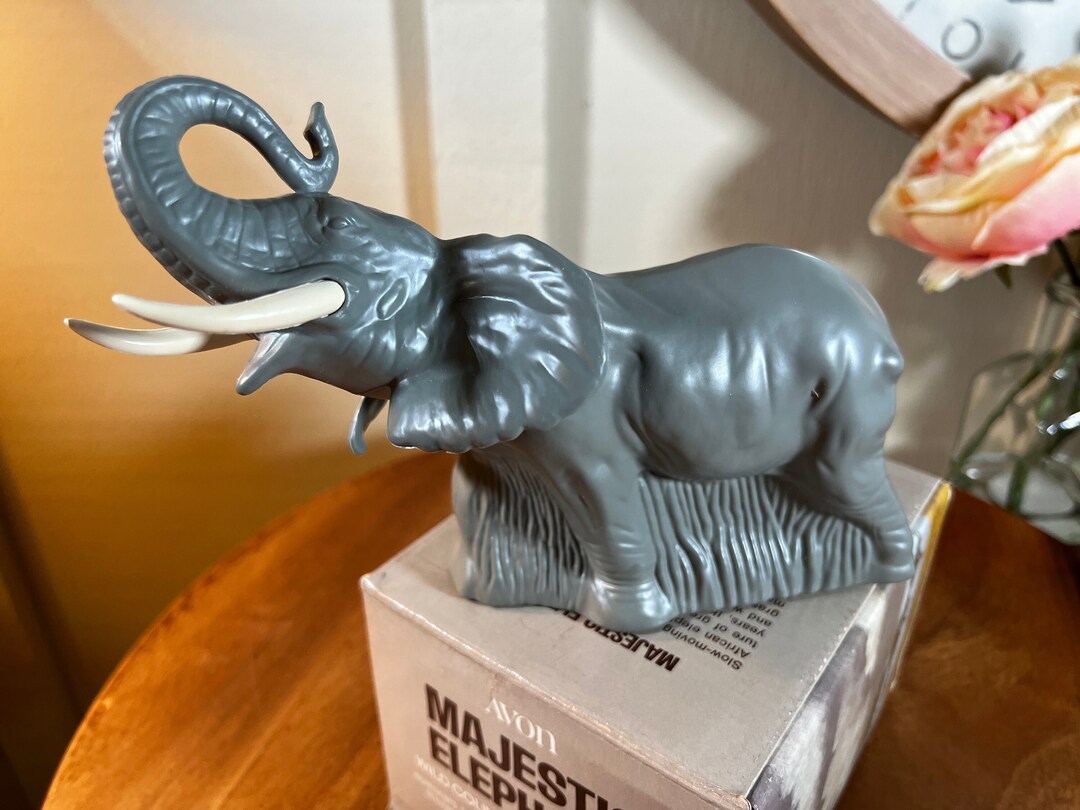 Vintage, Avon, Majestic Elephant, Decanter, Wild Country, Aftershave, 5 ...