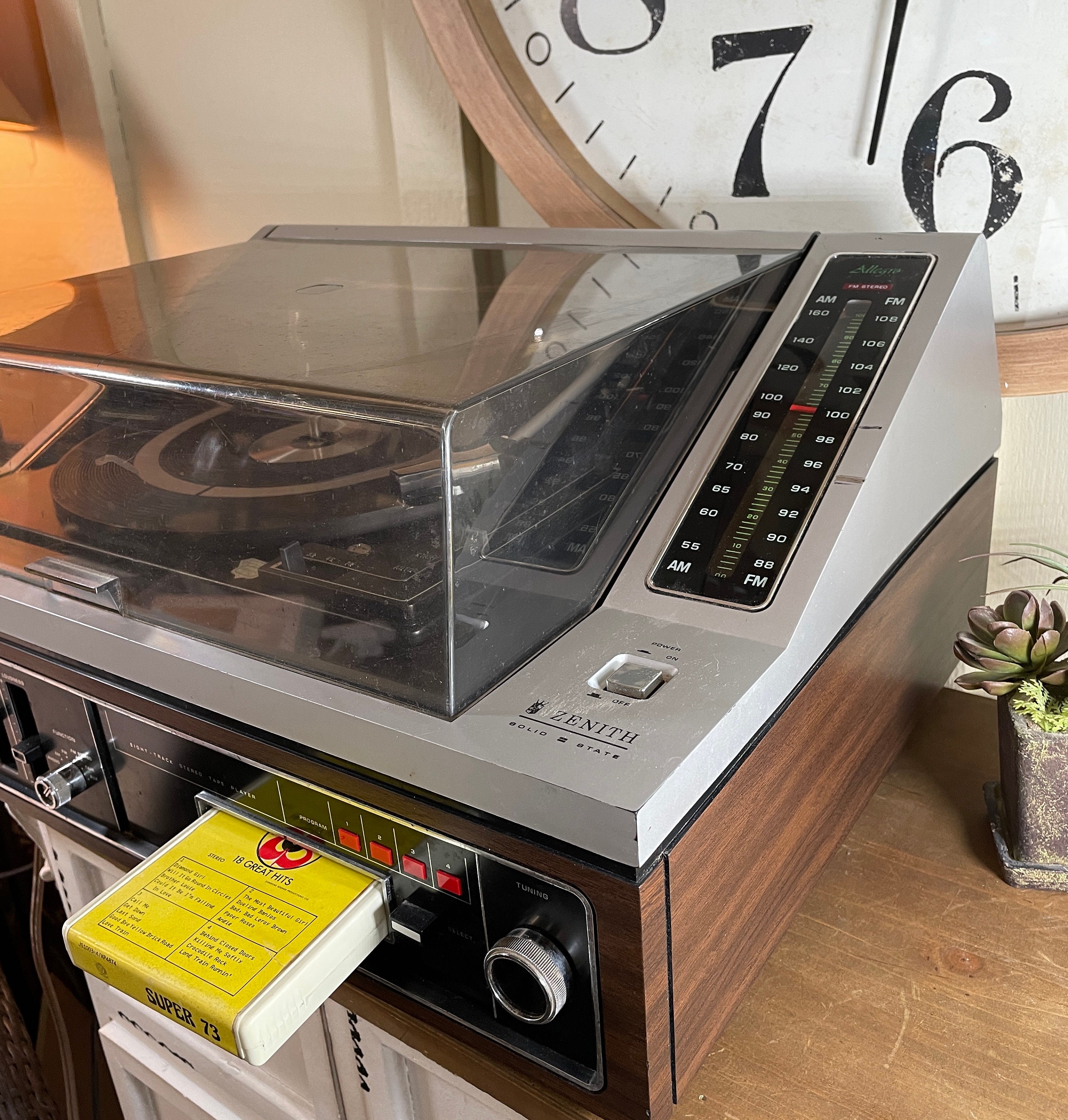 Vintage Zenith Wedge Stereo System 8 Track Turntable AM FM - Etsy