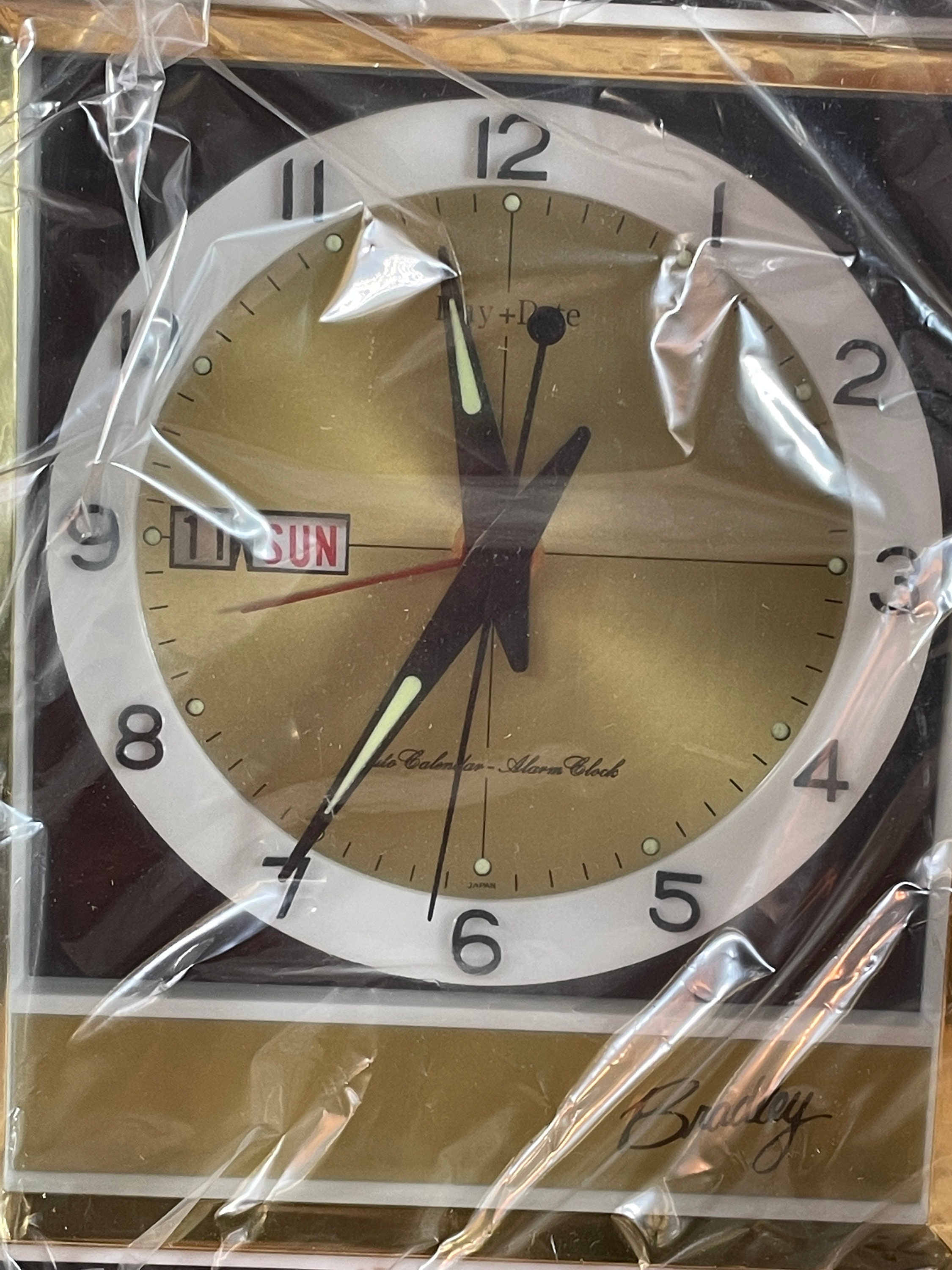 Vintage Bradley Alarm Clock Mid Century Windup Day Date - Etsy