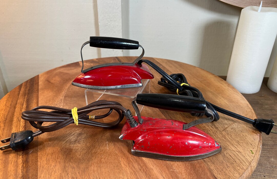 Vintage, Set of 2, “sunny Susie”, Red, Metal, Vintage, Childs Iron ...