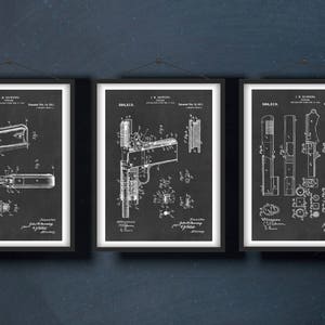 Gun Patent Prints | Pistol Patent Print | 1911 Pistol Design - Weapon ...