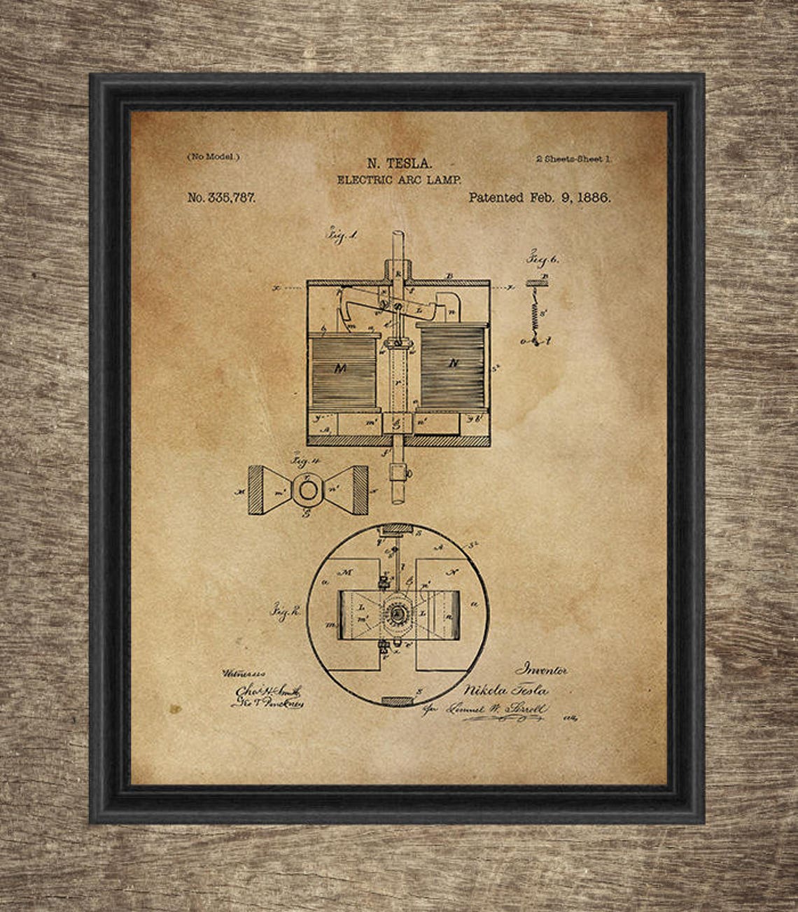 Tesla Set of 6 Vintage Posters Tesla Patent Print Tesla | Etsy