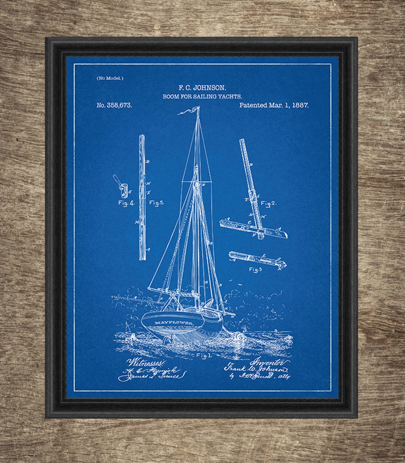 Nautical Set of 4 Blueprints Sailing Boat Blueprint Life - Etsy