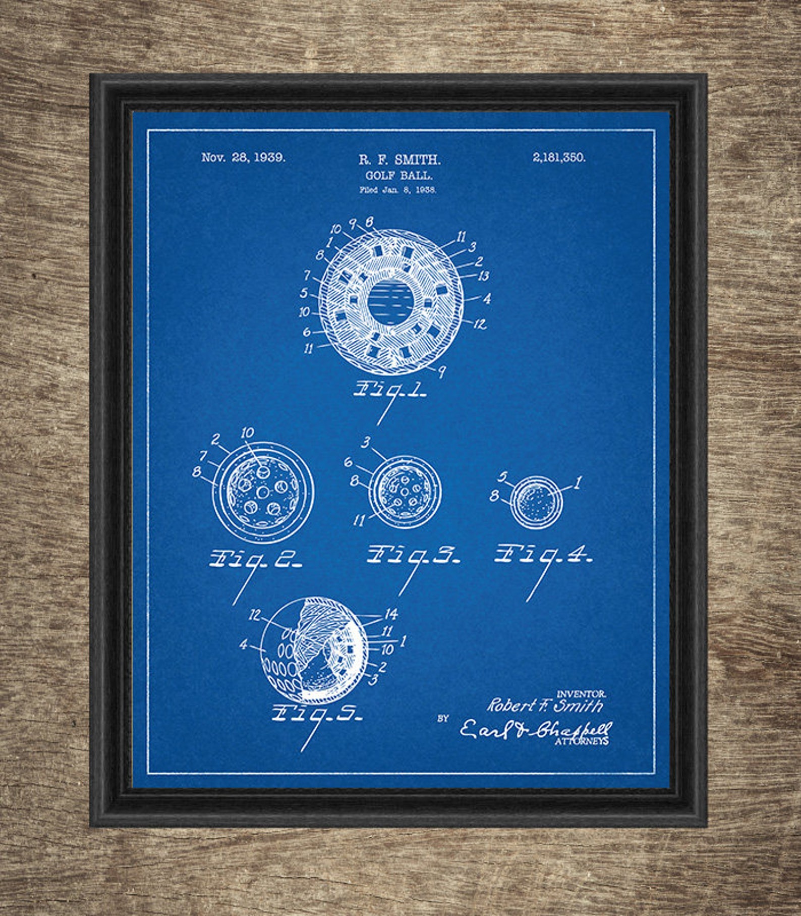 Golf Blueprint Golf Ball Blueprint Fathers Day Golf Golf - Etsy