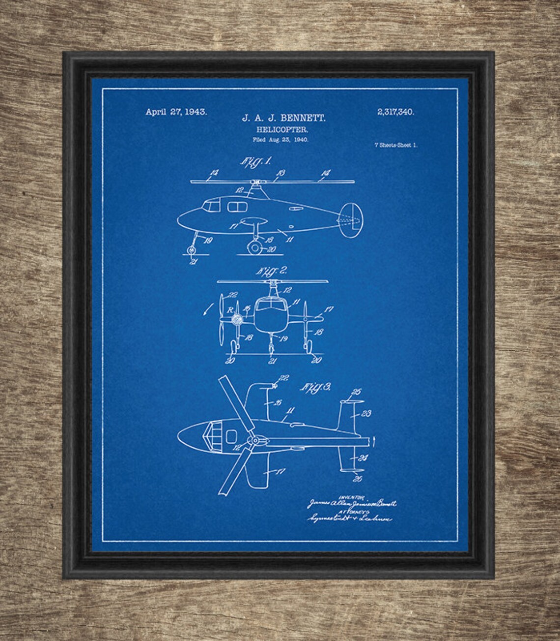 Helicopter Set of 6 Blueprints Aviation Blueprint Aircraft | Etsy