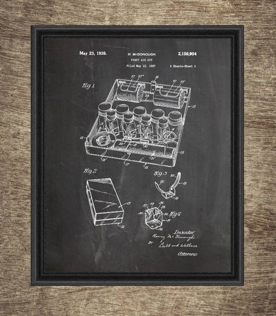 First Aid Kit Patent First Aid Kit Poster First Aid Kit - Etsy
