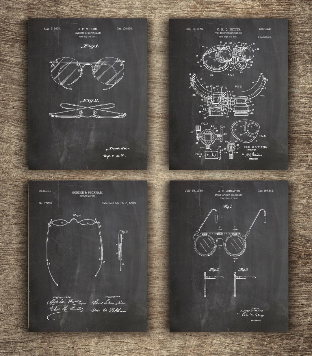 Vintage Spectacles Patent, Optometry Wall Decor, Nursery Wall Decor ...