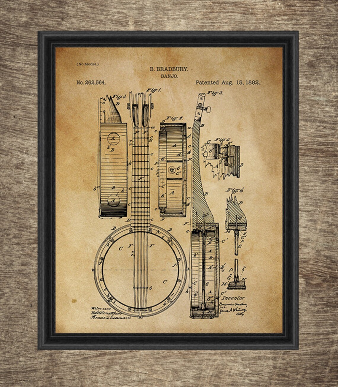 Vintage Banjo Poster Banjo Set of 6 Printables Banjo Wall - Etsy