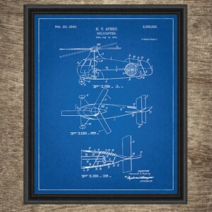 Helicopter Set of 6 Blueprints, Aviation Blueprint, Aircraft Blueprint ...
