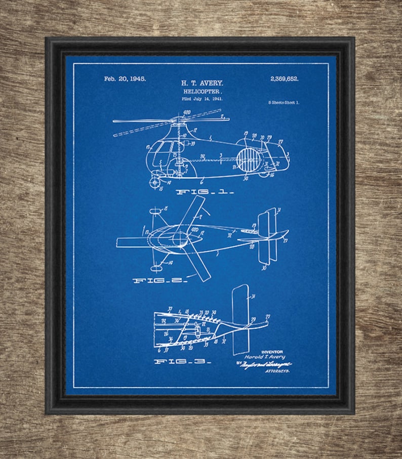 Helicopter Set of 6 Blueprints Aviation Blueprint Aircraft - Etsy