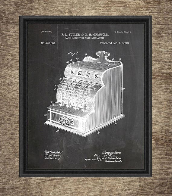 Cash Register Cash Register Print Cash Register Poster Cash - Etsy