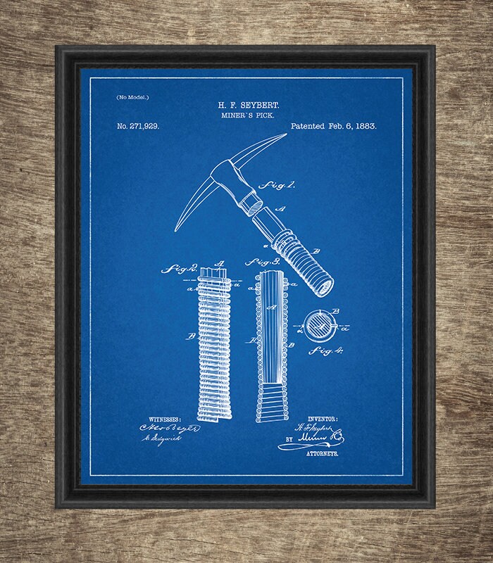 Mining Wall Decor Blueprint Mining Art Mining Poster Mining - Etsy