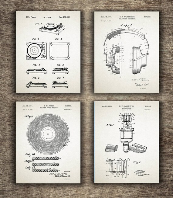 Dj Poster Dj Poster Set of 4 Prints Dj Poster Equipment Dj - Etsy