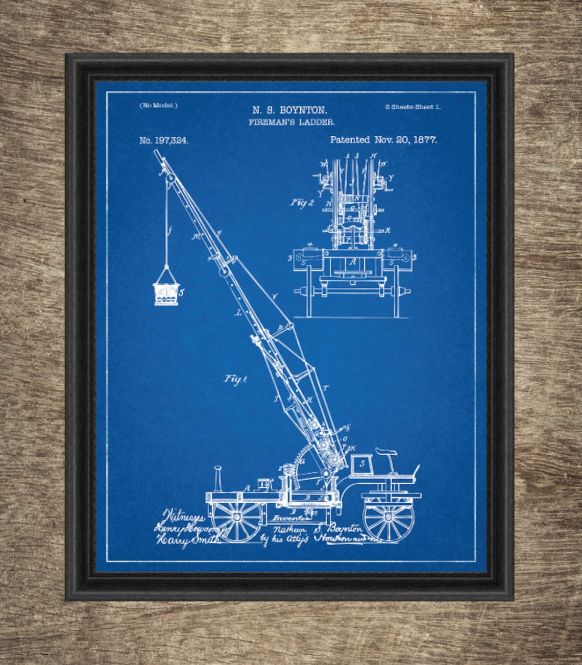 Firefighter Blueprint Patents Fireman Set of 6 Blueprints | Etsy