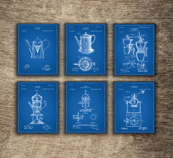 Coffee Making Machine Blueprint Coffee Urn Coffee Pot | Etsy