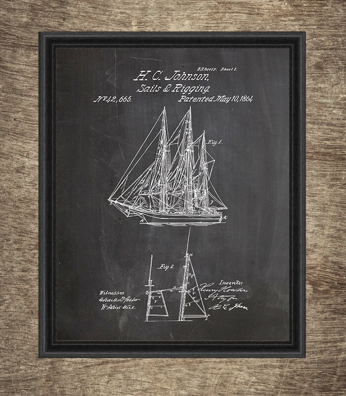 Nautical Art to Download Ship Set of 6 Posters Sailing Wall | Etsy