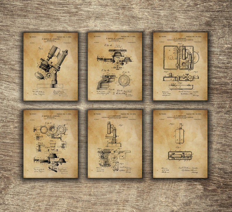 Vintage Lab Equipment Decor Set of 6 Designs Chemistry Decor - Etsy