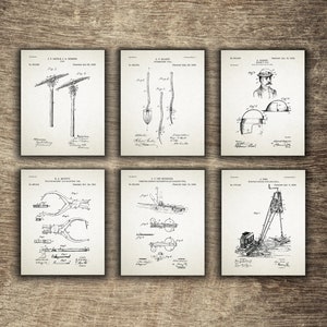 Mining Set of 6 Prints, Mining Wall Decor, Mining Pick, Mining ...