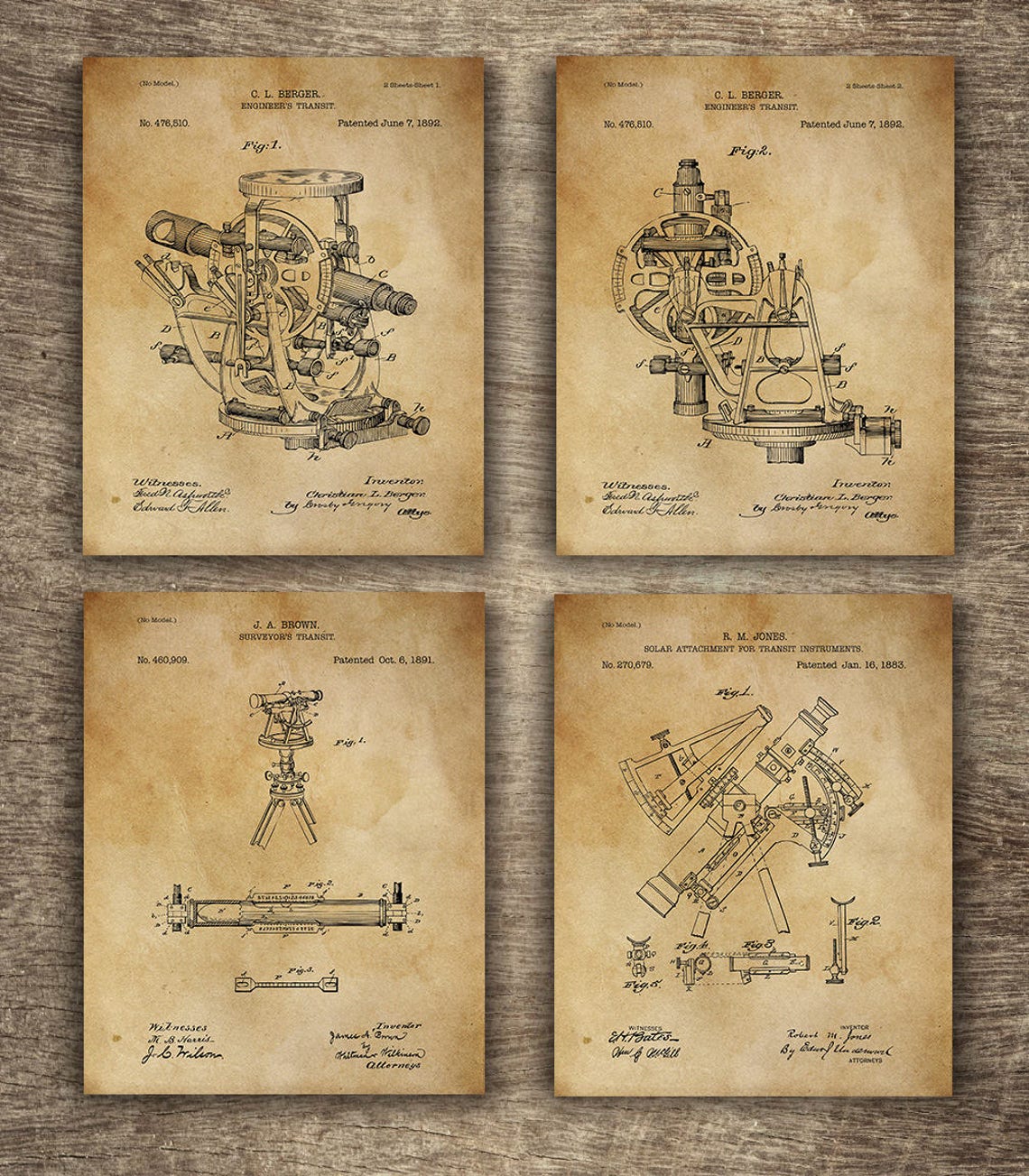 Vintage Surveyors Transit Poster Surveyor Gift Transit | Etsy