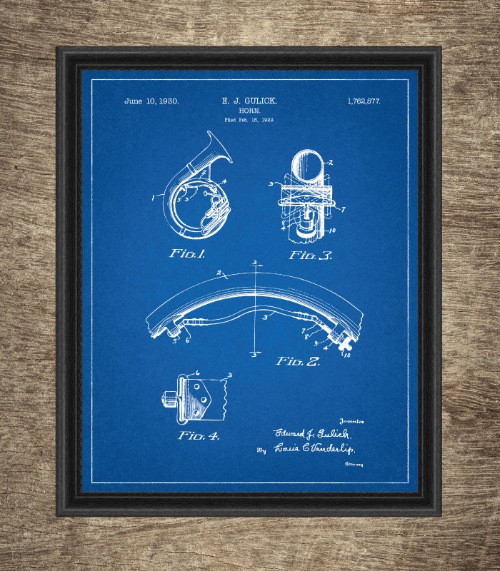Music Instruments Patent Set of 6 Prints Music Instruments | Etsy