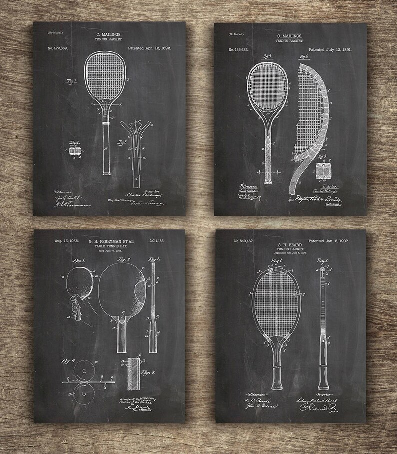 Tennis Wall Decor Tennis Racket Print Tennis Racket Poster | Etsy