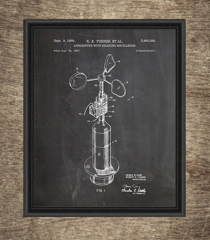 Surveying Instrument Anemometer Patent Gyro Compass | Etsy