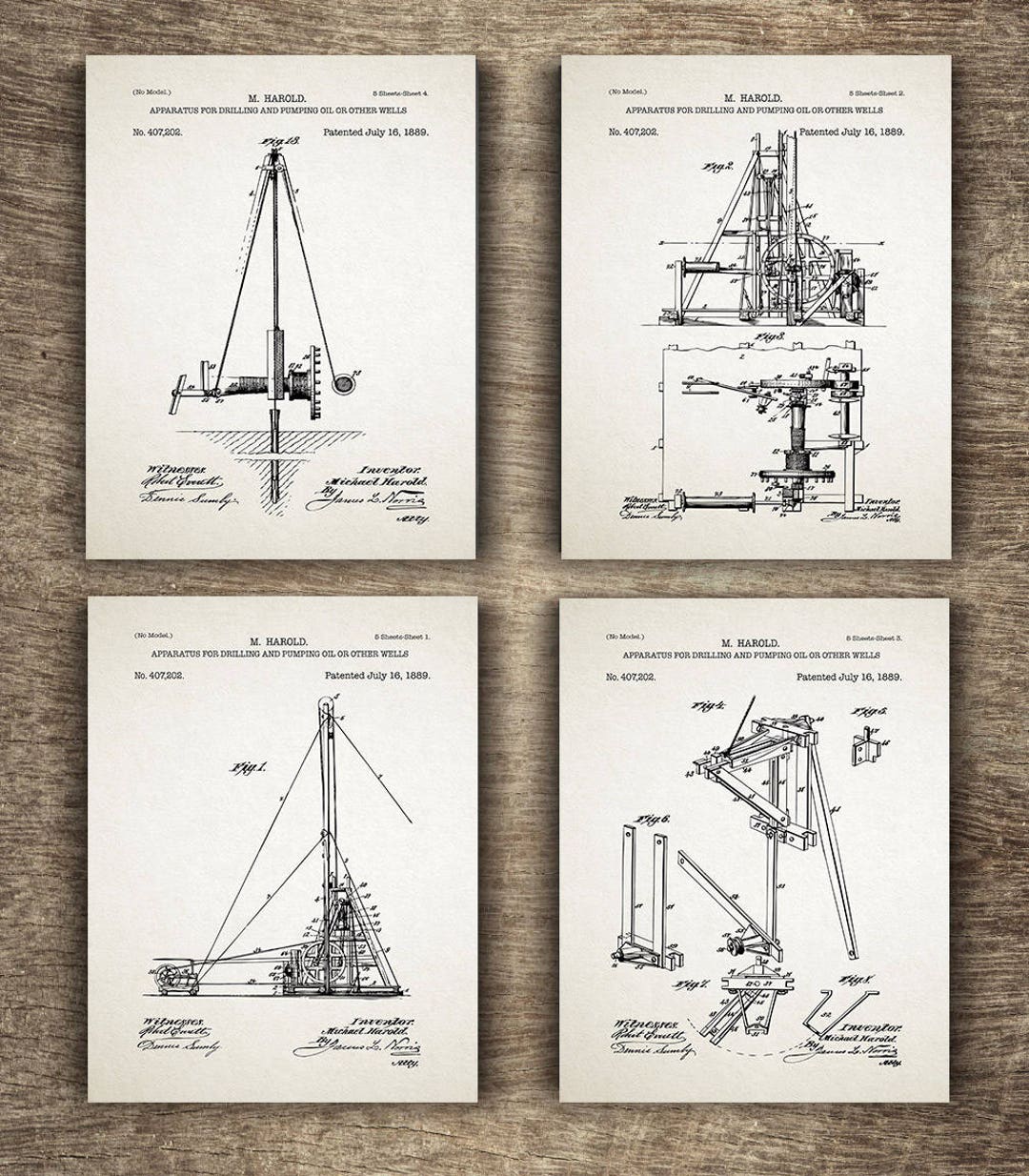 Oil Drilling Rig Decor, Oil Drilling Poster, Oil Rig Patent, Oil Rig ...