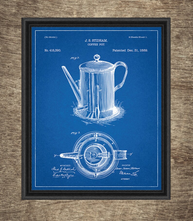 Coffee Making Machine Blueprint Coffee Urn Coffee Pot | Etsy